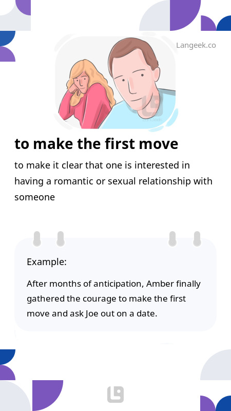 Definition & Meaning of "Make the first move" | LanGeek