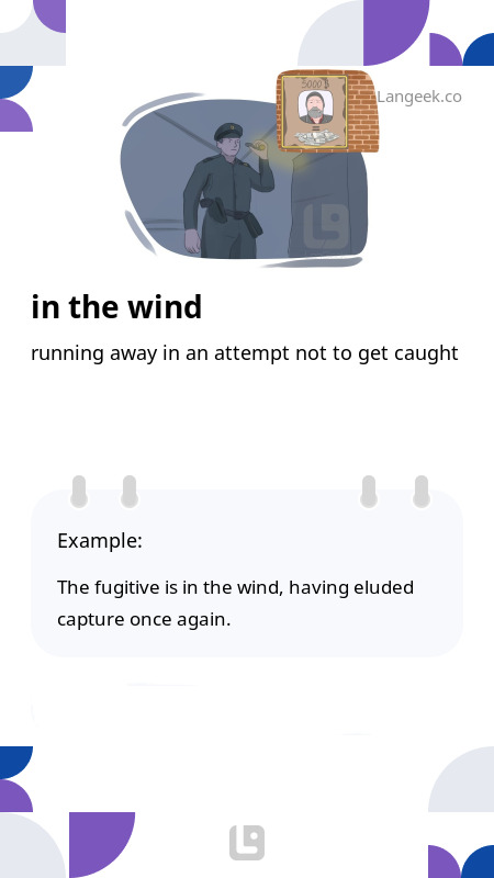 Definition & Meaning of "In the wind" | Picture Dictionary