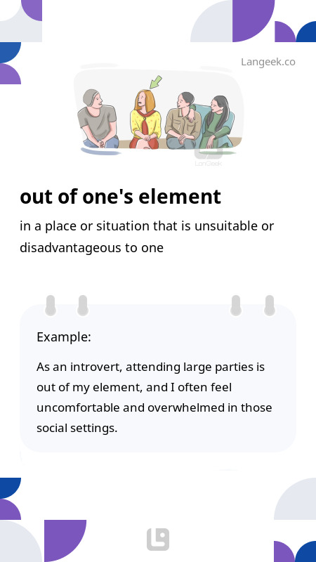 Definition & Meaning of "Out of element" | Picture Dictionary