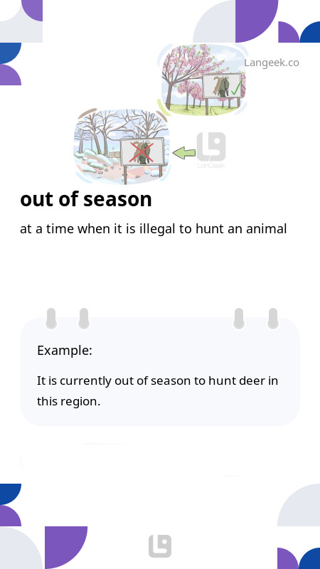 Definition & Meaning of "Out of season" | Picture Dictionary