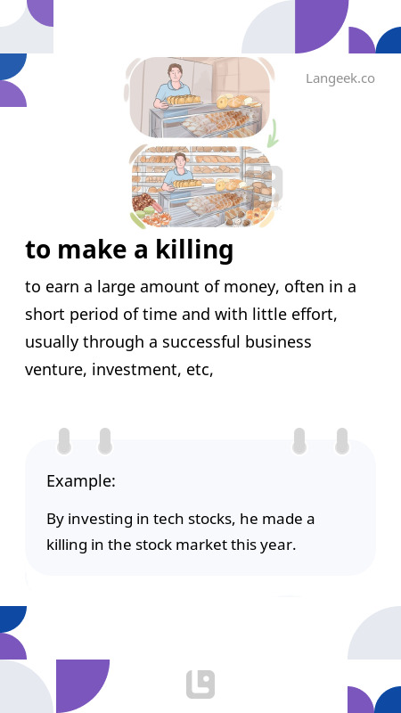Definition & Meaning of "Make a killing" | Picture Dictionary