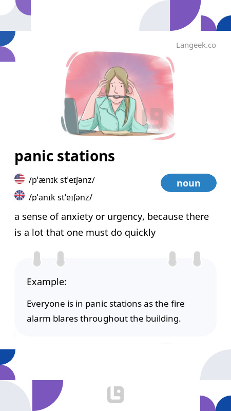 Definition & Meaning of "Panic stations" | Picture Dictionary