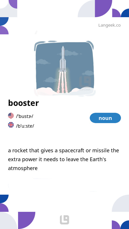 Definition & Meaning of "Booster" | Picture Dictionary