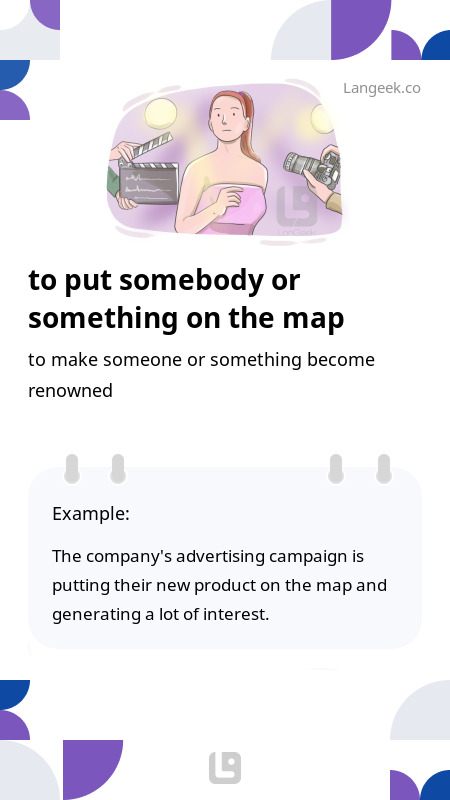 Definition & Meaning of "Put on the map" | Picture Dictionary