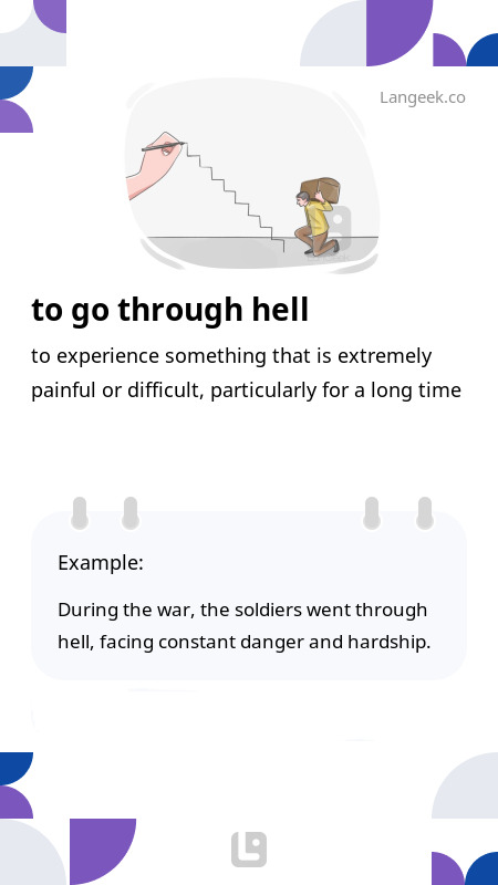 Definition & Meaning of "Through hell" | Picture Dictionary