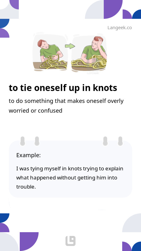 Definition & Meaning of "Tie in knots" | LanGeek