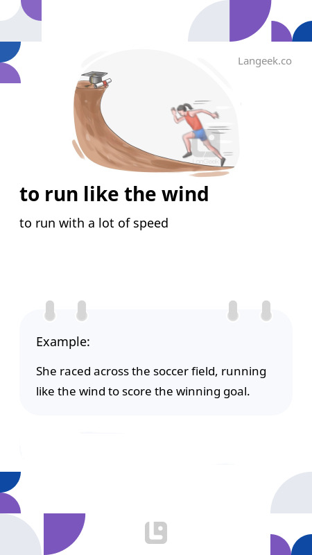 Definition & Meaning of "Run like the wind" | Picture Dictionary