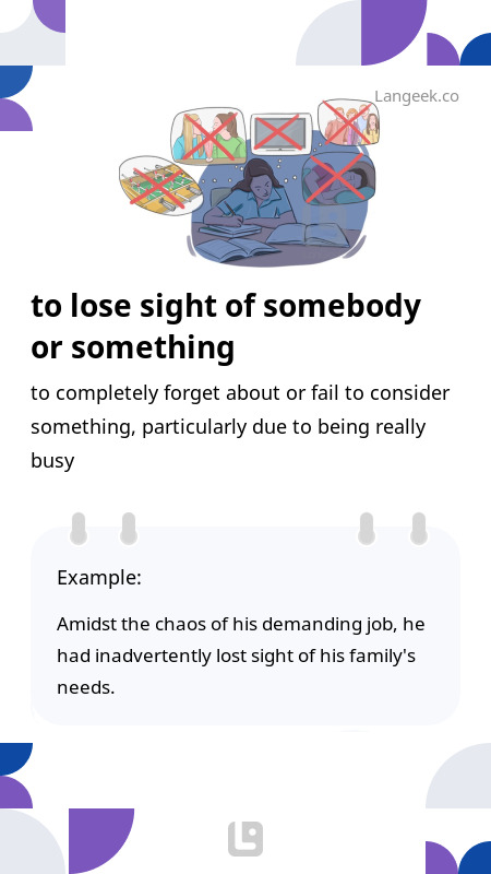Definition & Meaning of "Lose sight of" | Picture Dictionary
