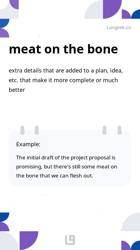 Definition & Meaning of "Meat on the bone" | Picture Dictionary