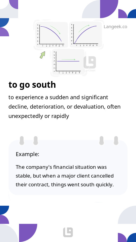 Definition & Meaning of "Go south" | Picture Dictionary
