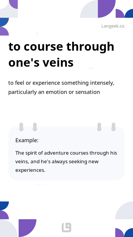 Definition & Meaning of "Course through veins" | Picture Dictionary