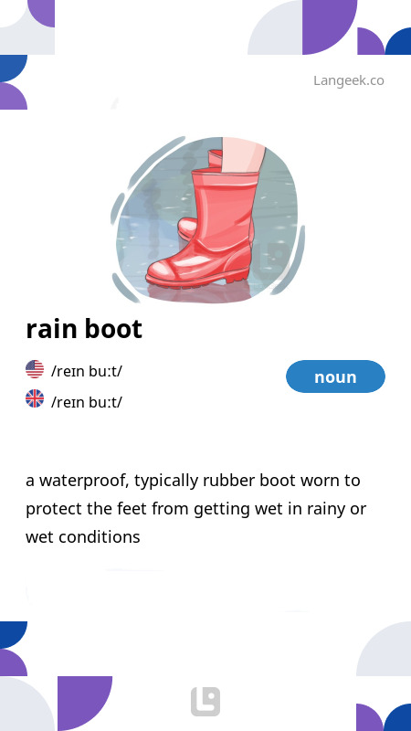 Definition & Meaning of "Rain boot" | Picture Dictionary