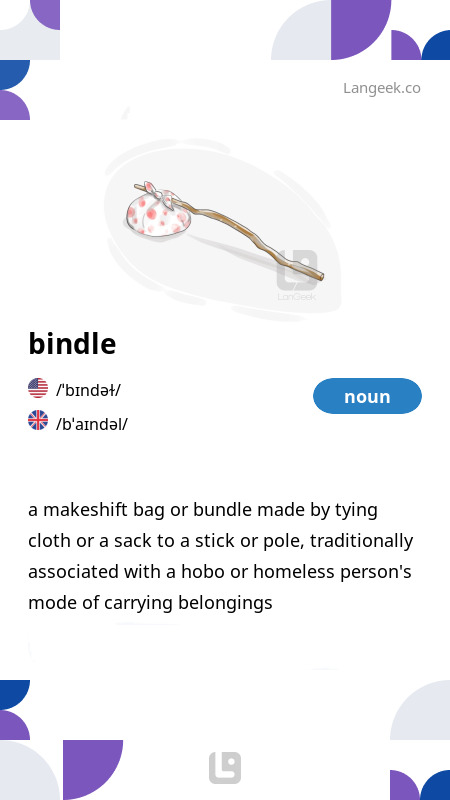 Definition & Meaning of "Bindle" | LanGeek