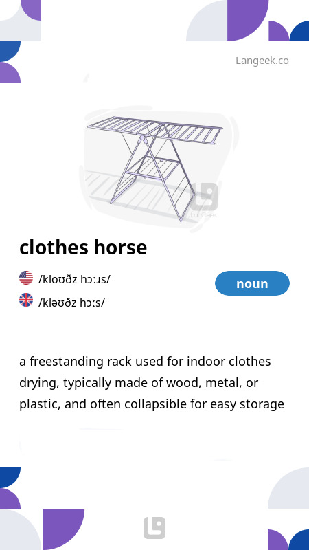 Definition & Meaning of "Clothes horse" | Picture Dictionary