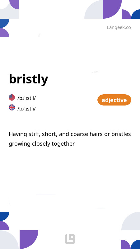 Definition & Meaning of "Bristly" | Picture Dictionary