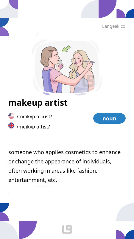 Definition & Meaning of "Makeup artist" | Picture Dictionary
