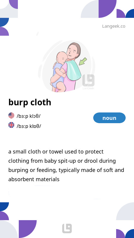 Definition & Meaning of "Burp cloth" | Picture Dictionary