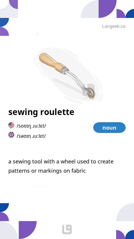 Definition & Meaning of "Sewing roulette" | LanGeek