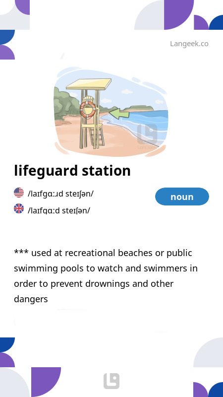 Definition & Meaning of "Lifeguard station" | Picture Dictionary