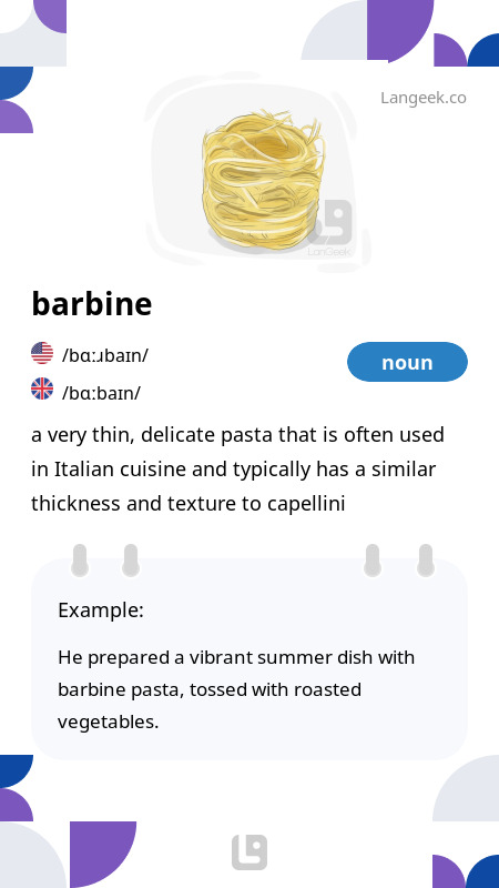 Definition & Meaning of "Barbine" | LanGeek