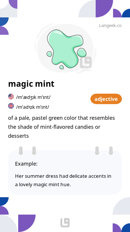 Definition & Meaning of "Magic mint" | LanGeek