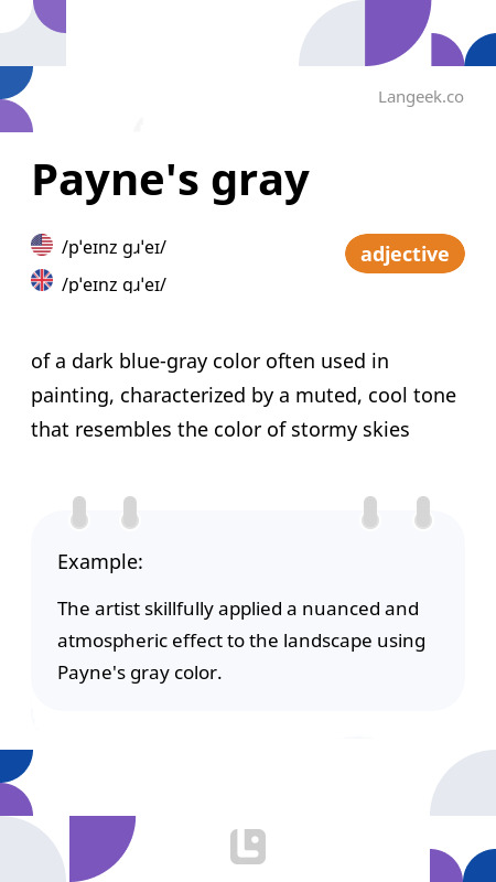 Definition & Meaning of "Payne's gray" | Picture Dictionary