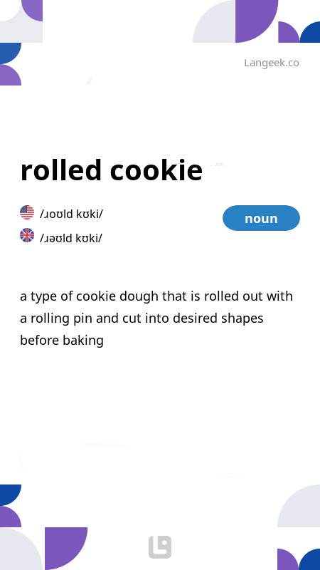 Definition & Meaning of "Rolled cookie" | Picture Dictionary
