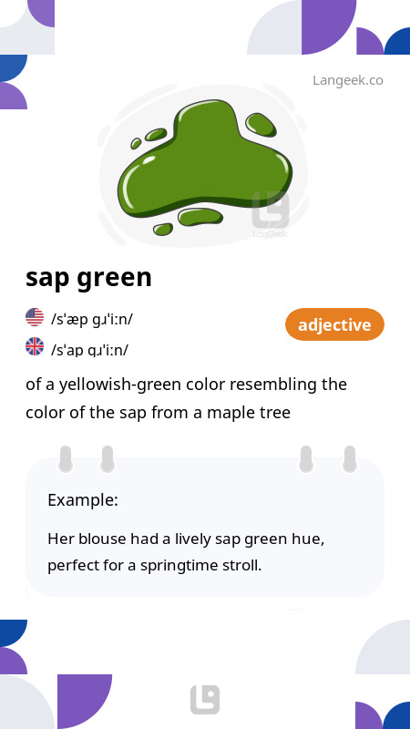 Definition & Meaning of "Sap green" | Picture Dictionary