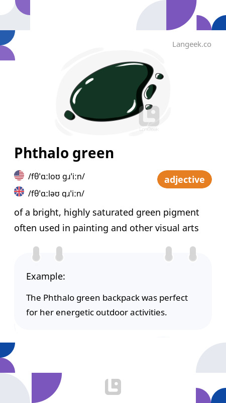 Definition & Meaning of "Phthalo green" | Picture Dictionary