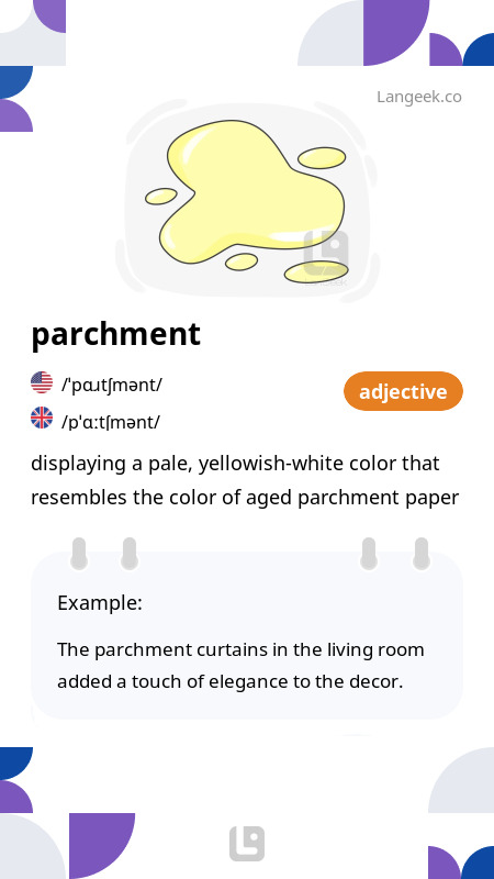 Definition & Meaning of "Parchment" | LanGeek