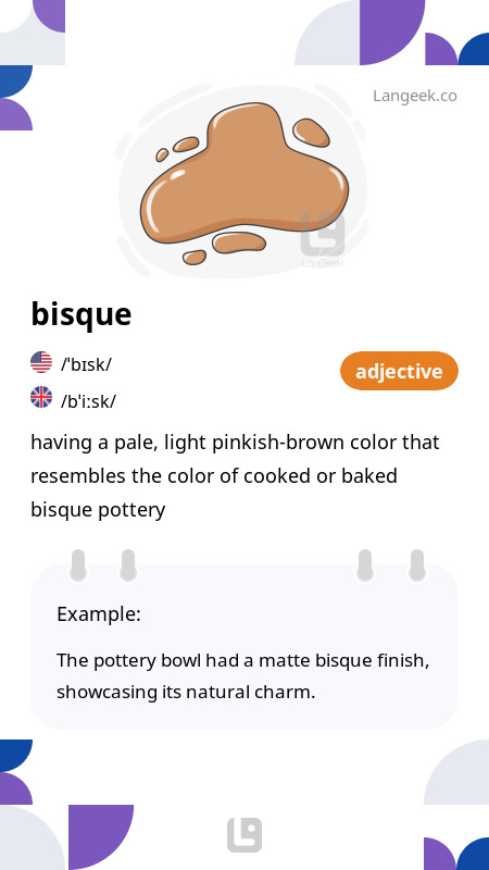 Definition & Meaning of "Bisque" | Picture Dictionary