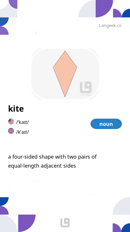 Definition & Meaning of "Kite" | Picture Dictionary