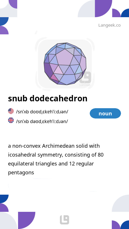 Definition & Meaning of "Snub dodecahedron" | Picture Dictionary