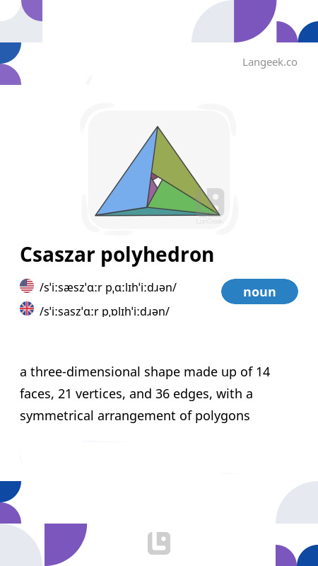 Definition & Meaning of "Csaszar polyhedron" | Picture Dictionary