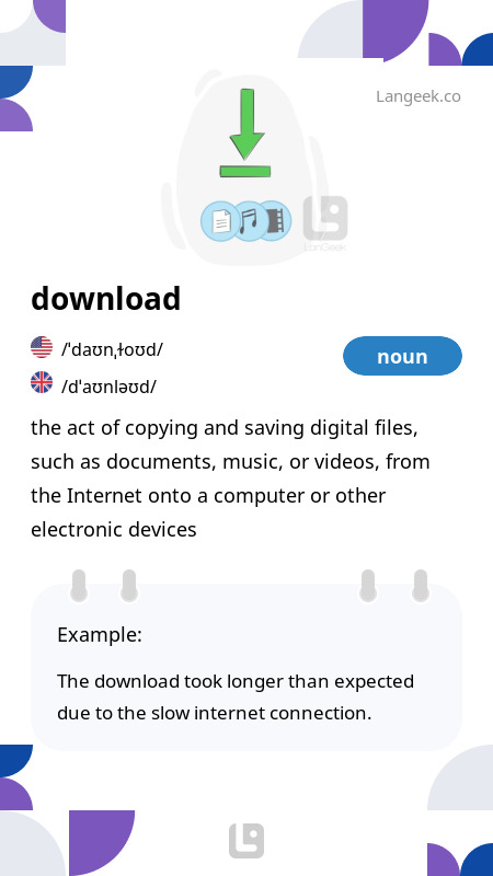 Definition & Meaning of "Download" | Picture Dictionary