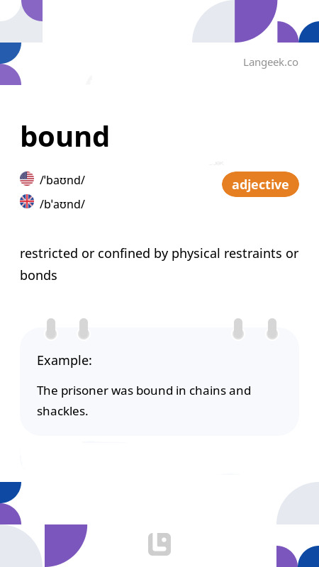 Definition & Meaning of "Bound" | Picture Dictionary