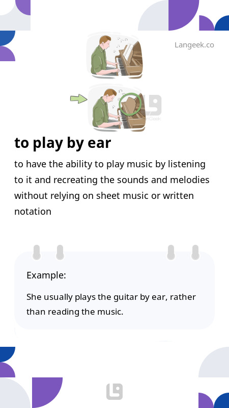 Definition & Meaning of "Play by ear" | Picture Dictionary