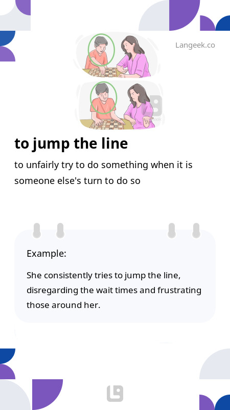 Definition & Meaning of "Jump the line" | LanGeek