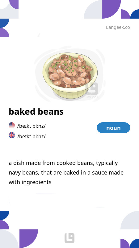 Definition & Meaning of "Baked beans" | Picture Dictionary