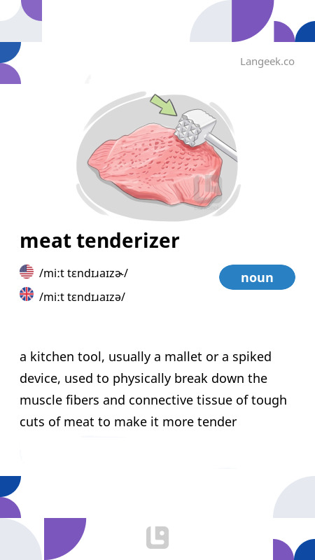 Definition & Meaning of "Meat tenderizer" | Picture Dictionary