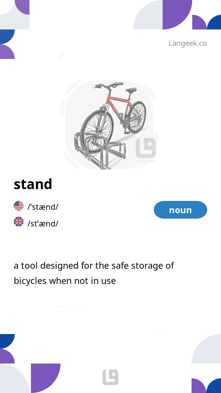 Definition & Meaning of "Stand" | Picture Dictionary