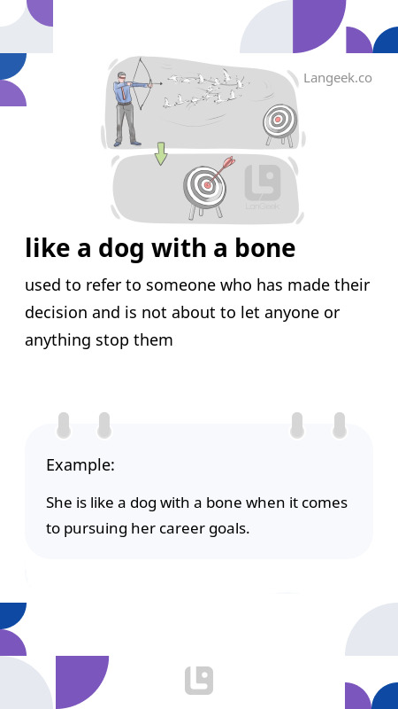 Definition & Meaning of "Like a dog with a bone" | Picture Dictionary