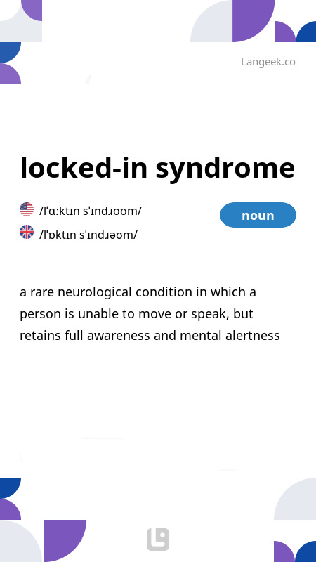 Definition & Meaning of "Locked-in syndrome" | Picture Dictionary