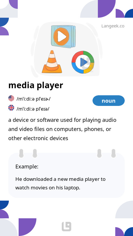 Definition & Meaning of "Media player" | Picture Dictionary