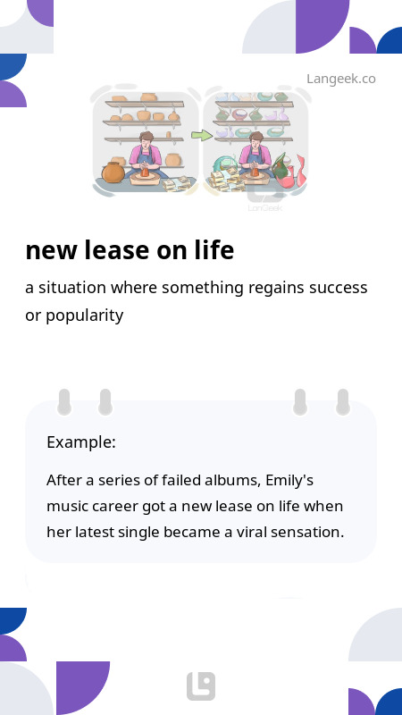 Definition & Meaning of "New lease on life" | LanGeek