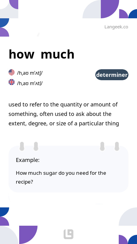 Definition & Meaning of "How much" | Picture Dictionary