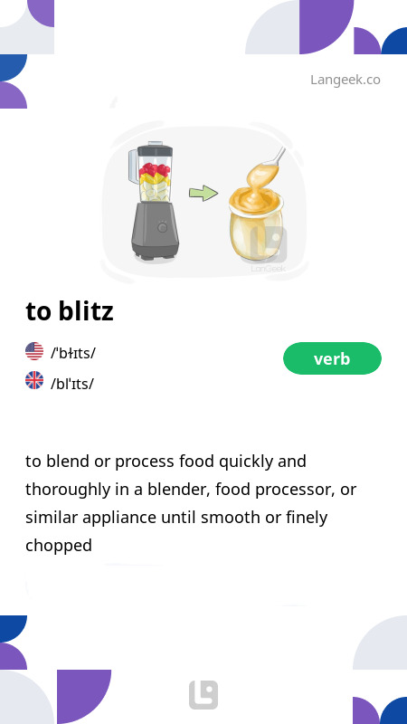 Definition & Meaning of "Blitz" | LanGeek