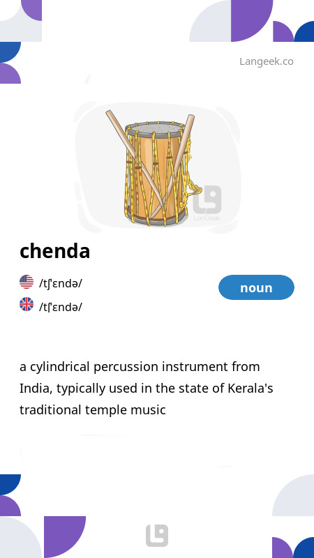 Definition & Meaning of "Chenda" | LanGeek