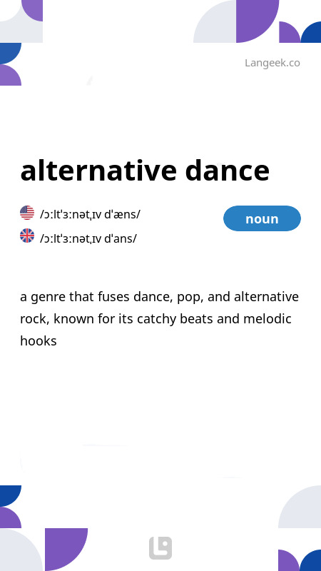 Definition & Meaning of "Alternative dance" | Picture Dictionary