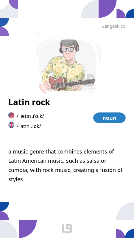 Definition & Meaning of "Latin rock" | Picture Dictionary